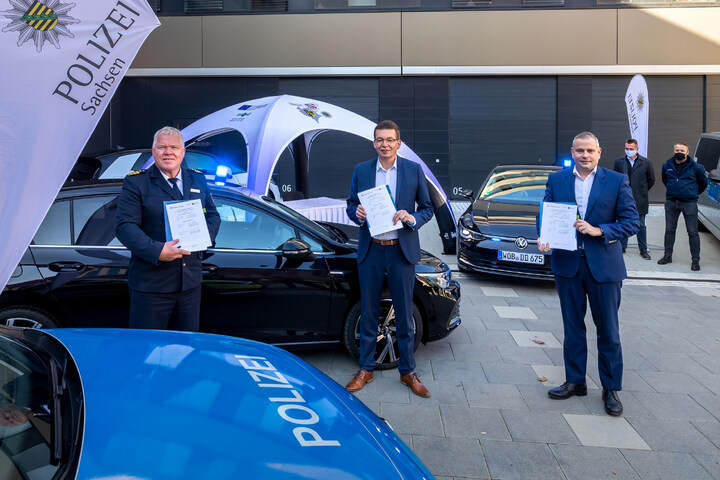 Polizei Zwickau testet neue VW Golf 8 im rauen Alltag