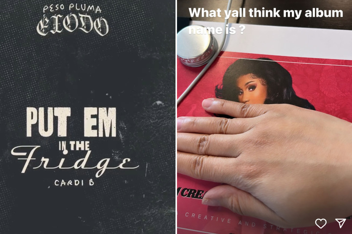 Cardi B teases title of sophomore album as she promotes Peso Pluma collab