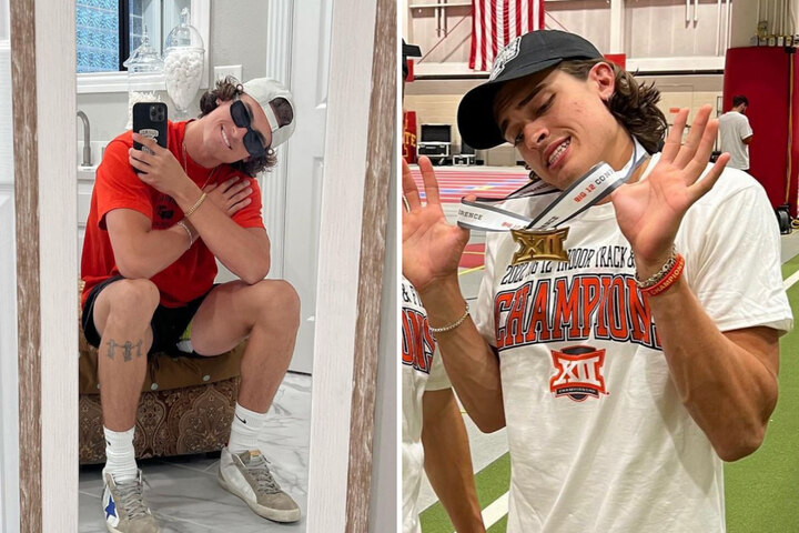 Texas track & field star Sam Hurley flaunts his million-dollar net worth