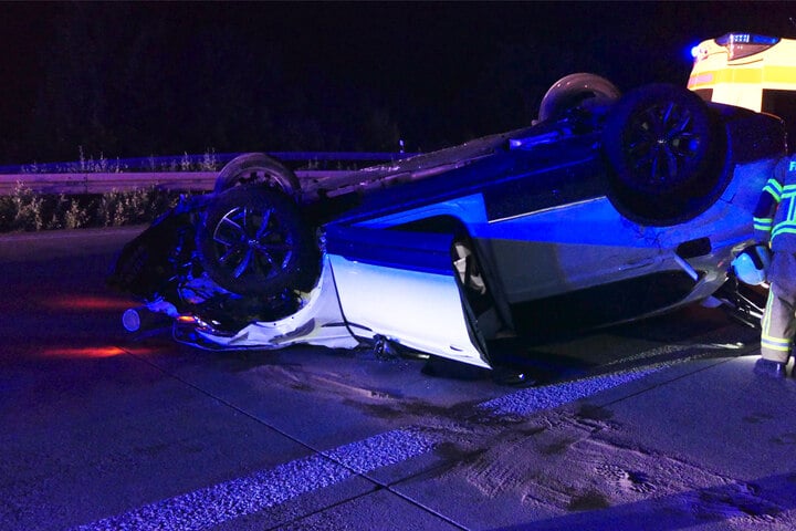 Unfall auf der A14 bei Grimma - Zwei Verletzte nach Kollision