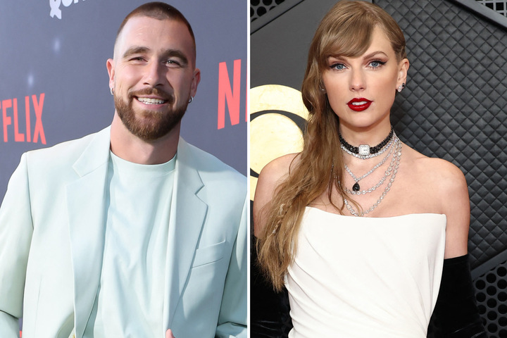 Taylor Swift and Travis Kelce spotted packing on PDA in new gala video