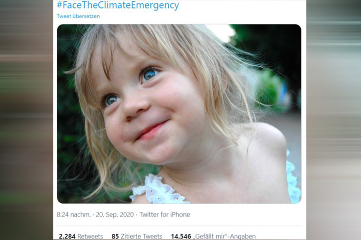 Greta Thunberg shares a photo of her two-year-old self and makes a sad ...