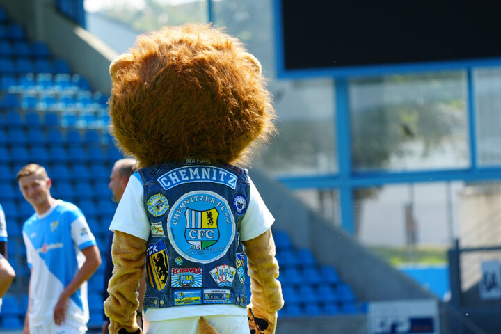 Chemnitzer FC präsentiert stolzes neues Maskottchen: einen Löwen