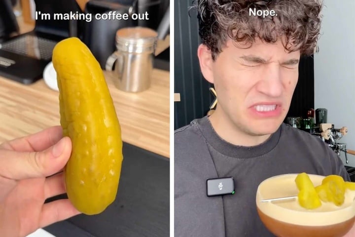Bacon, avocado, and pickle coffee? TikToker takes on bizarre java ...