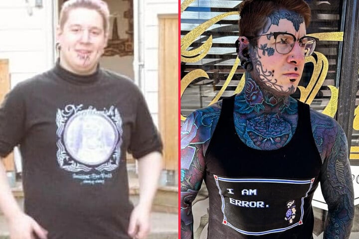 Ink addict Remy is unrecognizable in tattoo-less 16-year-ago flashback