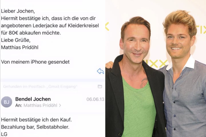 Jochen Bendel und Matthias: Mit dieser E-Mail und 80 Euro begann ihre ...
