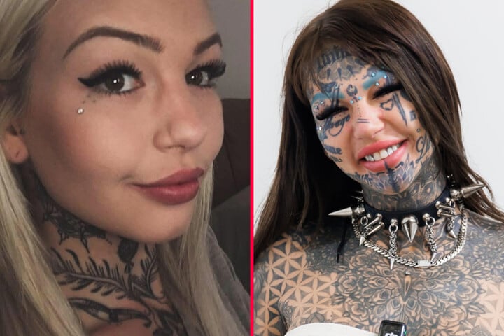 Ink addict sets out to remove all her face tattoos – except one