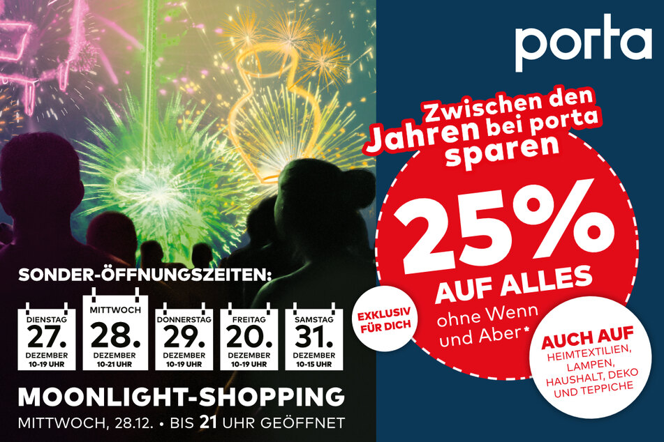 Mega Sparaktion von porta Aachen begeistert am Mittwoch (28.12.) jeden